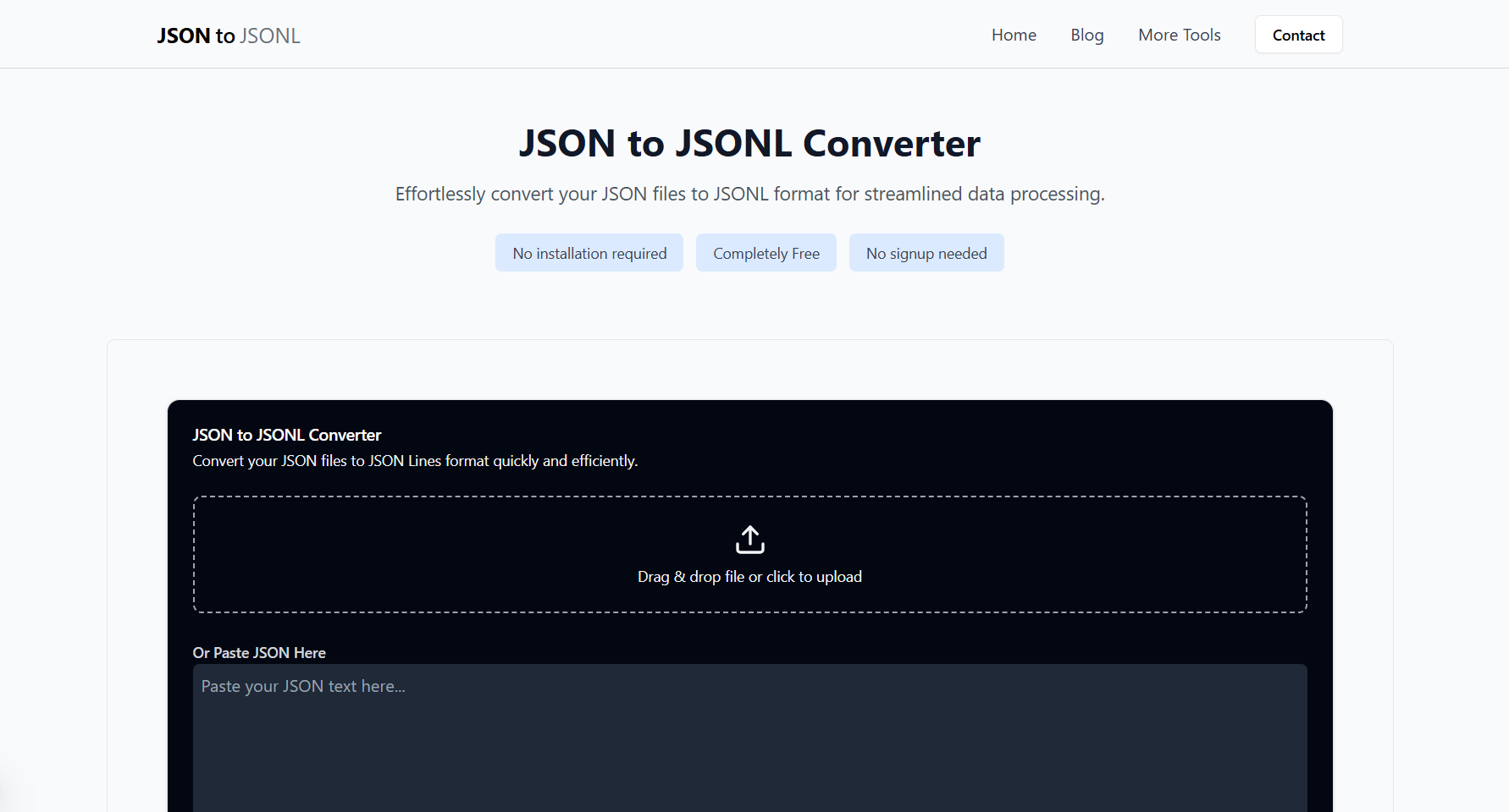 Convert JSON to JSONL Instantly | Free Online JSON to JSONL Converter